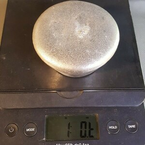 Aluminum Ingot Round Muffin Size Approx 1 Pound Casting Alloy Stock ...