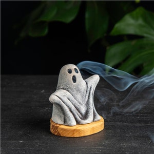 Spooky Halloween Ghost Incense Holder, Ghost in Smoke, Black Ghost ...