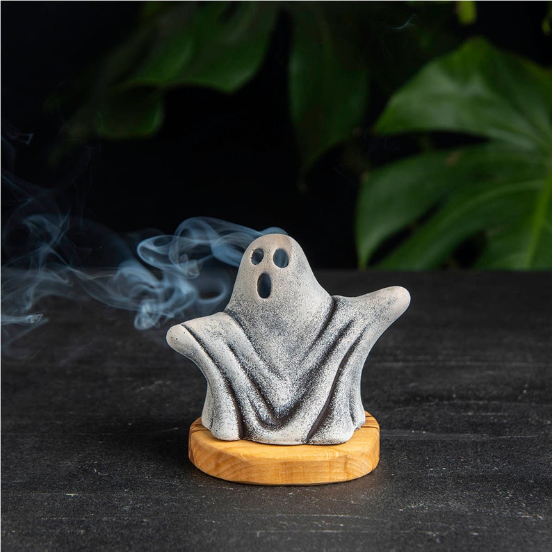 Spooky Halloween Ghost Incense Holder Ghost in Smoke Black - Etsy
