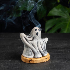 Spooky Halloween Ghost Incense Holder, Ghost in Smoke, Black Ghost ...