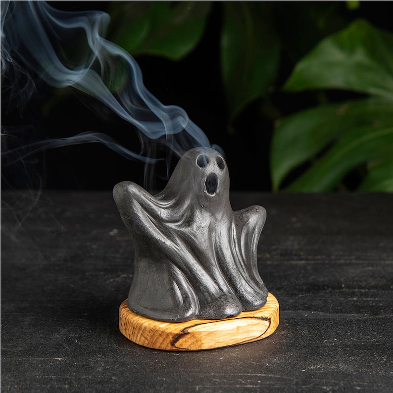 Spooky Halloween Ghost Incense Holder Ghost in Smoke Black - Etsy