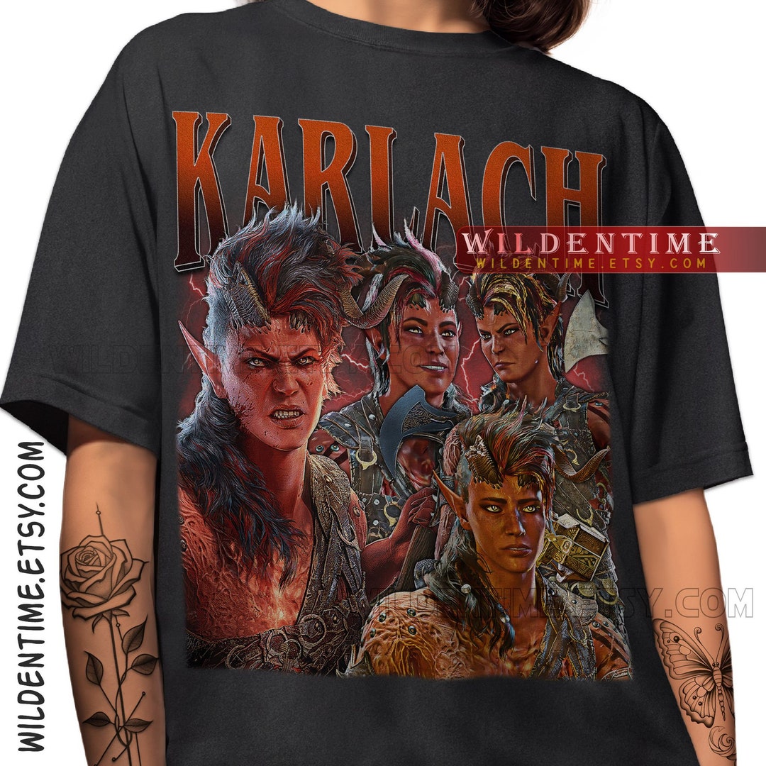Karlach Baldurs Gate 3 Vintage T-shirt, Karlach Bulders Shirt, Karlach ...