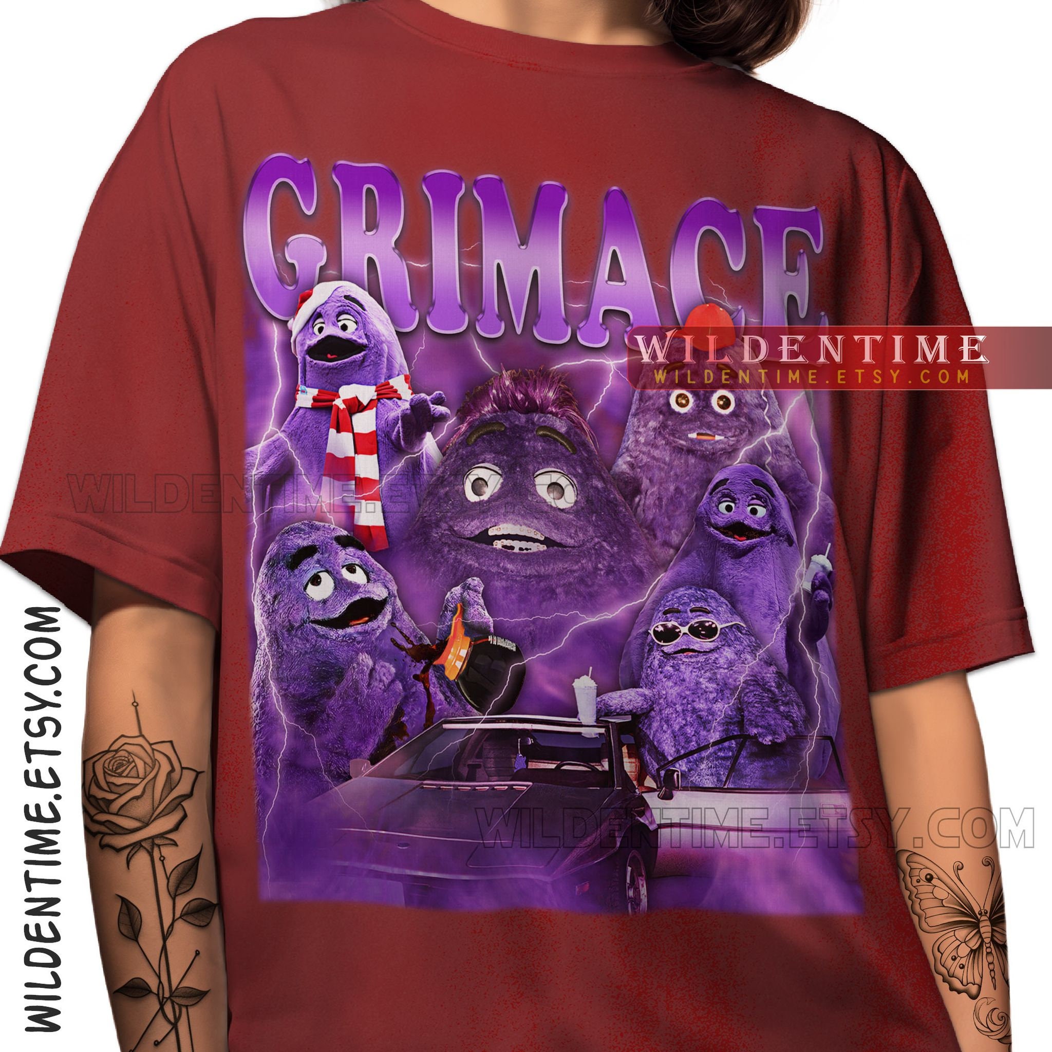 Retro Vintage Grimace Shake Shirt Funny Tik Tok Trend Meme, Grimace ...