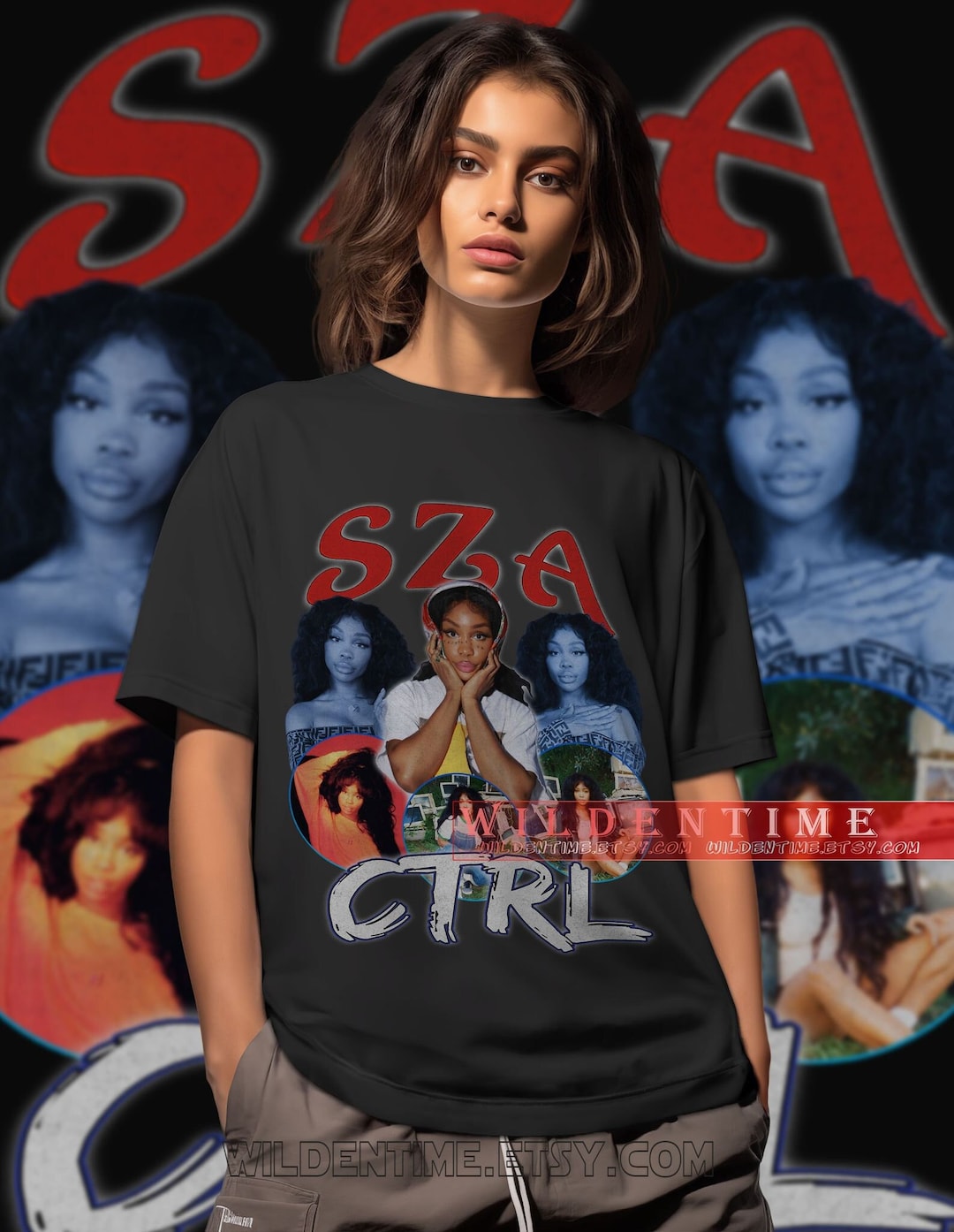 Camiseta vintage SZA, SZA Ctrl Vintage 90s Raptees, camisa SZA ...