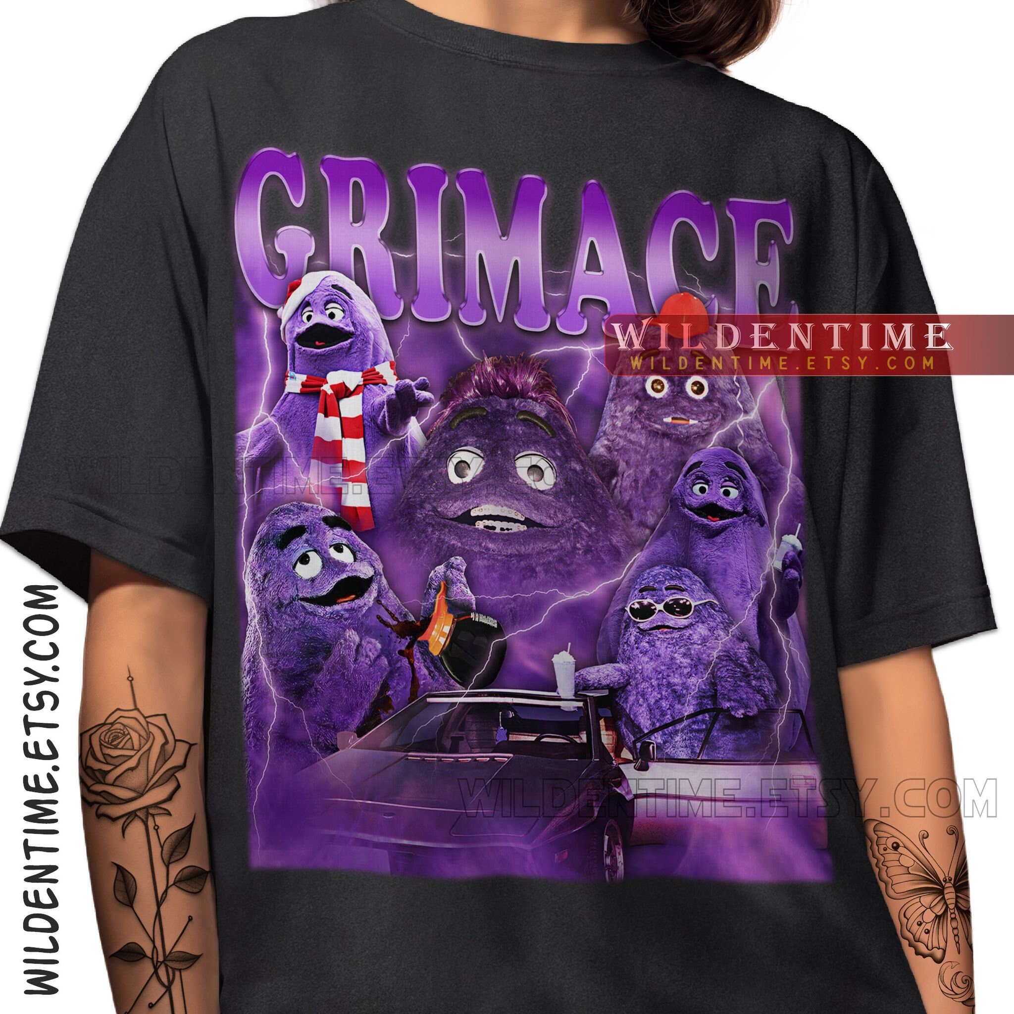 Retro Vintage Grimace Shake Shirt Funny Tik Tok Trend Meme, Grimace ...