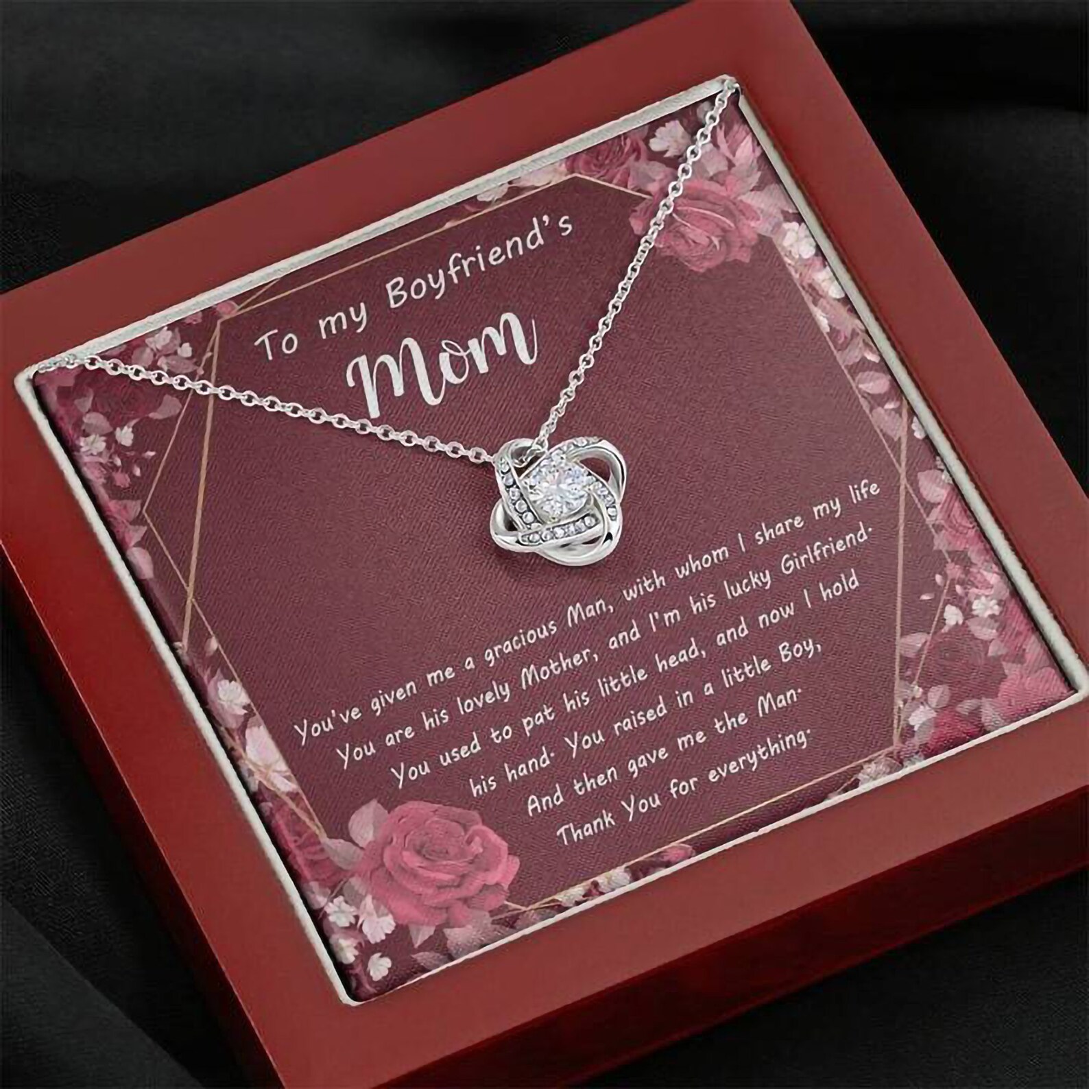 To My Boyfriends Mom Necklace Jewelry Mothers Day Gift Etsy