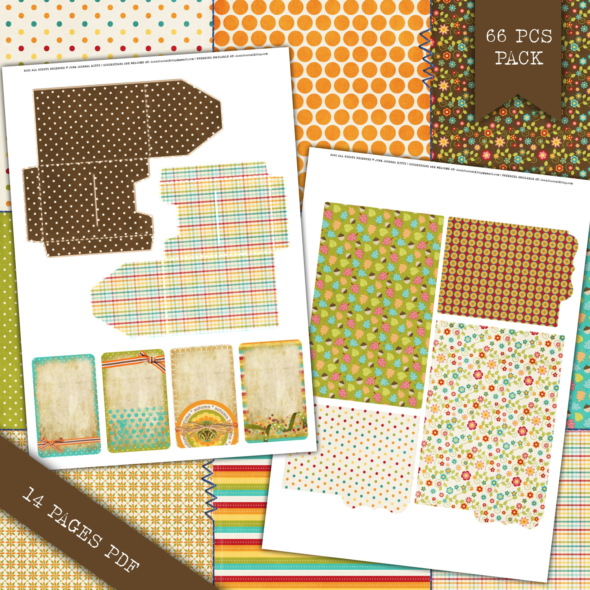 AUTUMN JUNK JOURNAL, Junk Journal, Ephemera Pack, Printable Junk ...