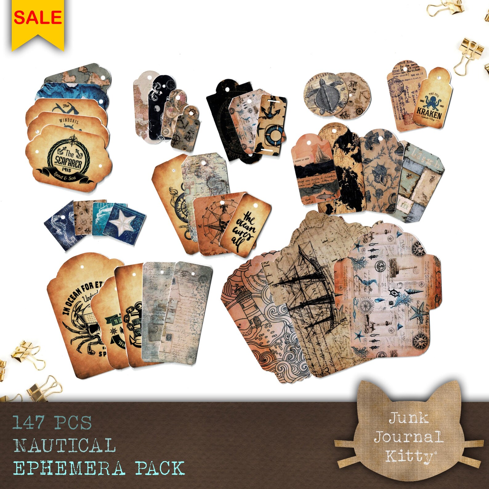 Junk Journal Kit Ephemera Pack Printable Junk Journal Kit | Etsy