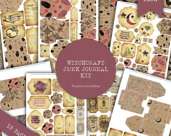 Junk Journal Kit, Ephemera Pack, Printable Junk Journal Kit, Fussy Cut ...