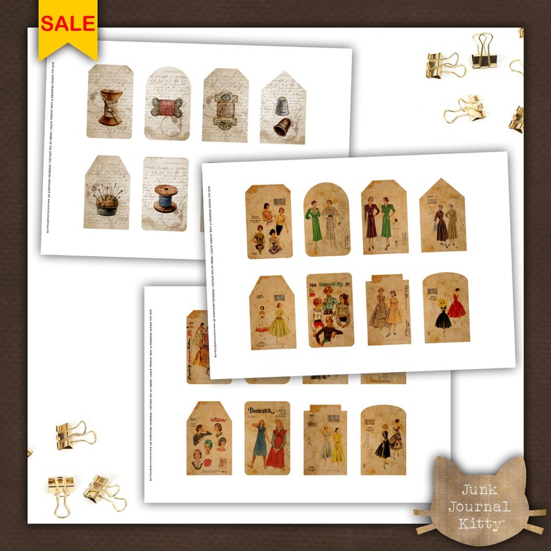 Junk Journal Ephemera Pack Printable Junk Journal Kit Fussy | Etsy