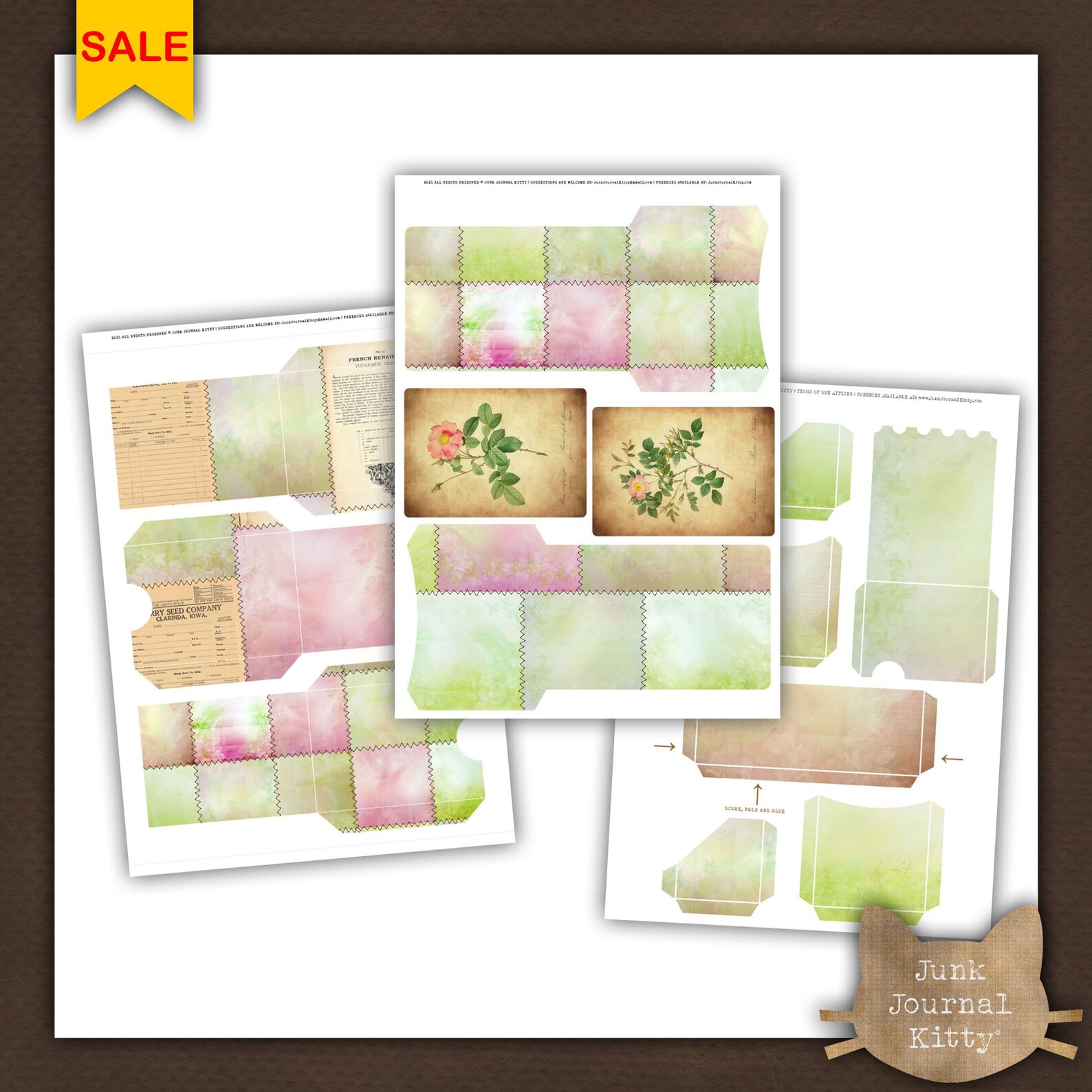 Junk Journal Ephemera Pack Printable Junk Journal Kit Fussy - Etsy