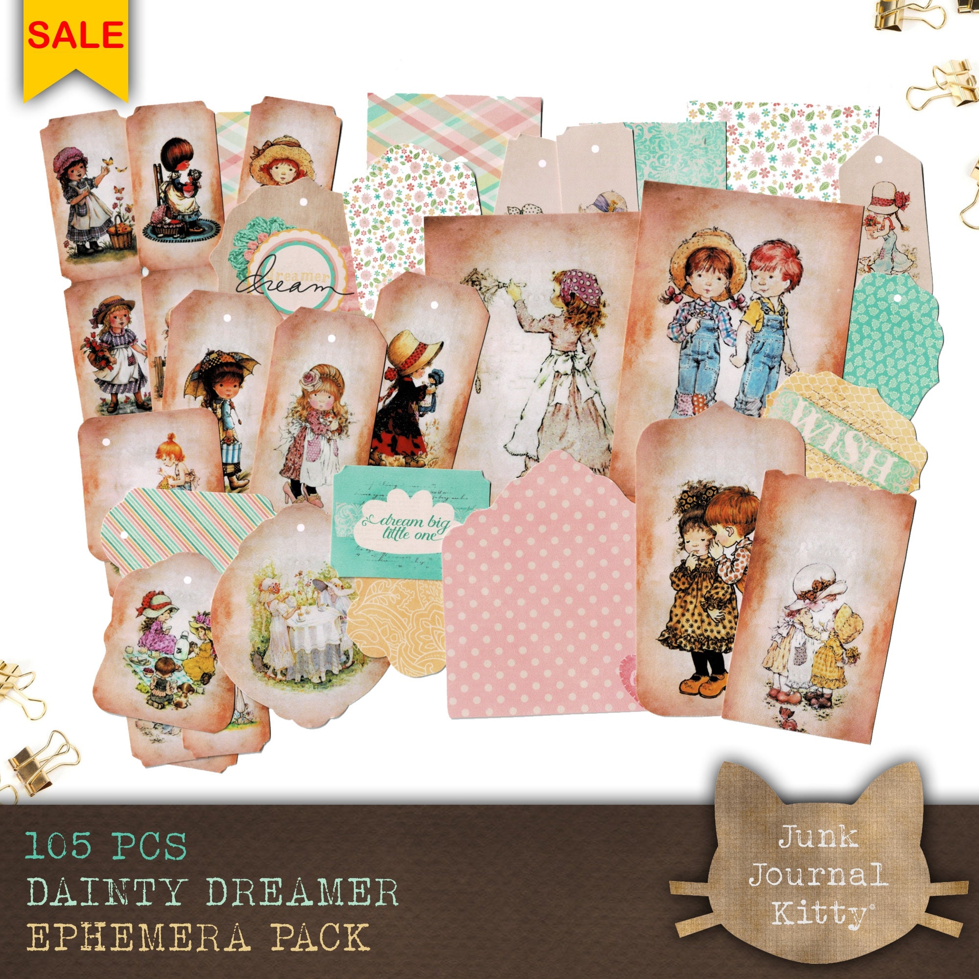 Junk Journal Ephemera Pack Printable Junk Journal Kit Fussy - Etsy