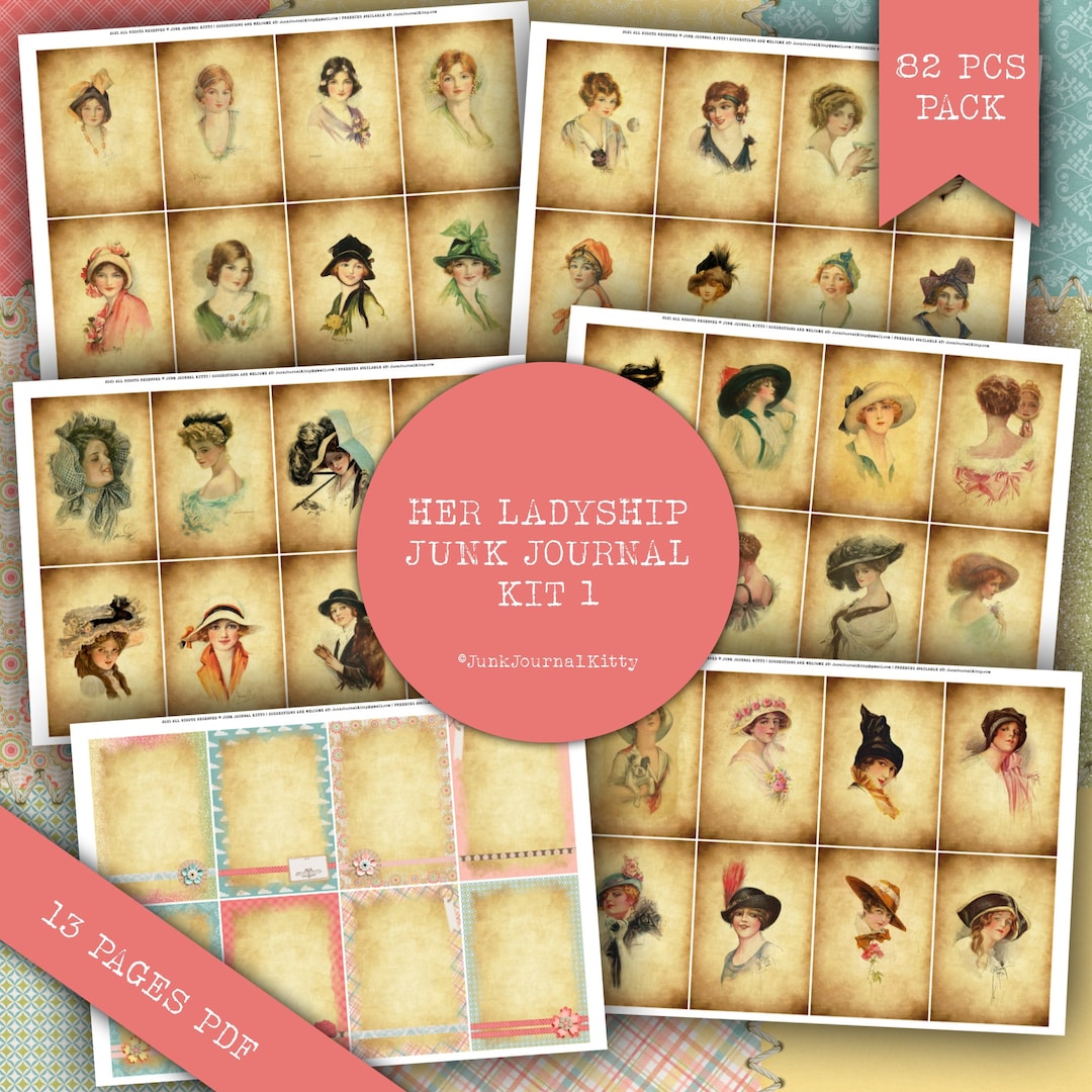 VINTAGE VICTORIAN Ephemera Pack, Junk Journal, Ephemera Pack, Printable ...