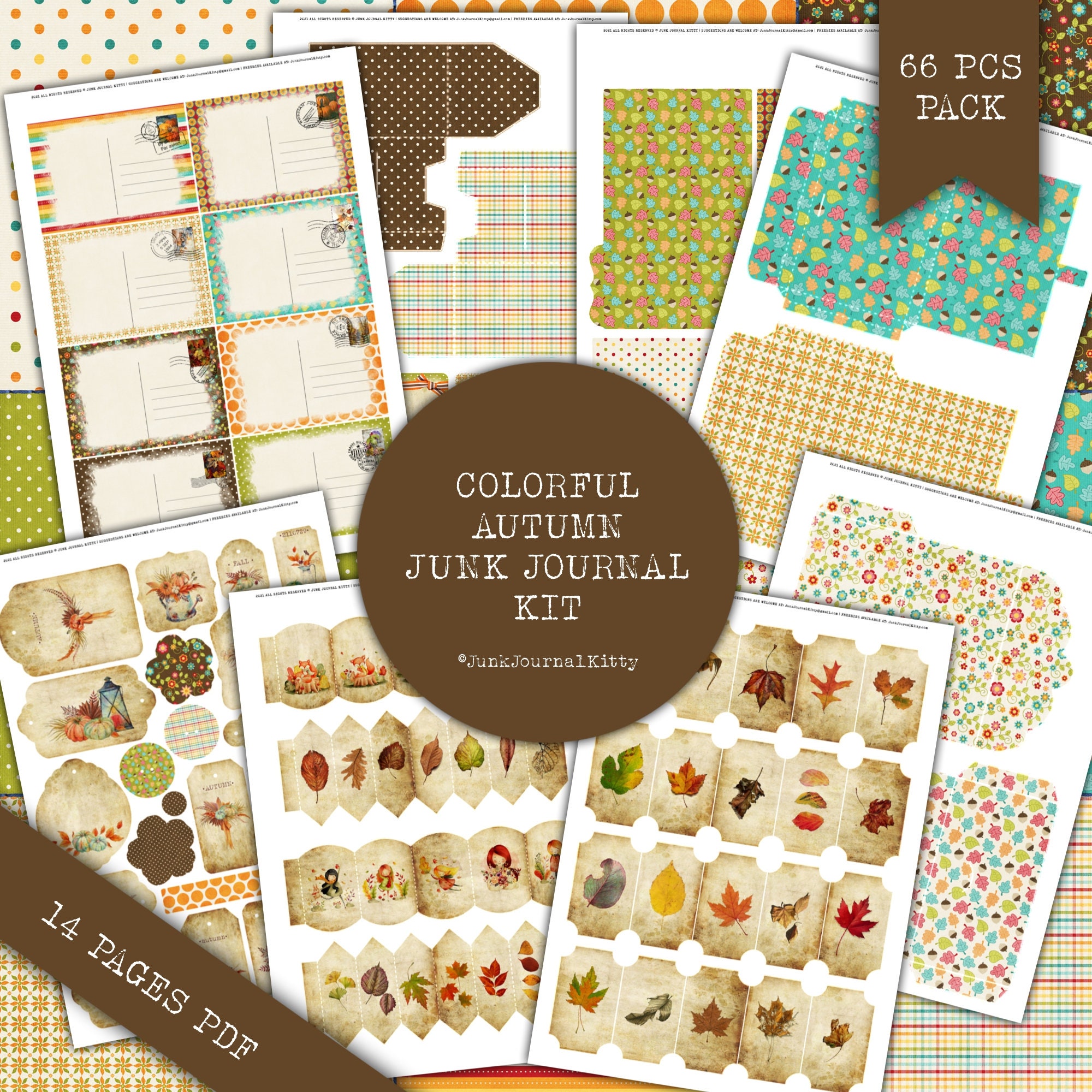 AUTUMN JUNK JOURNAL Junk Journal Ephemera Pack Printable - Etsy
