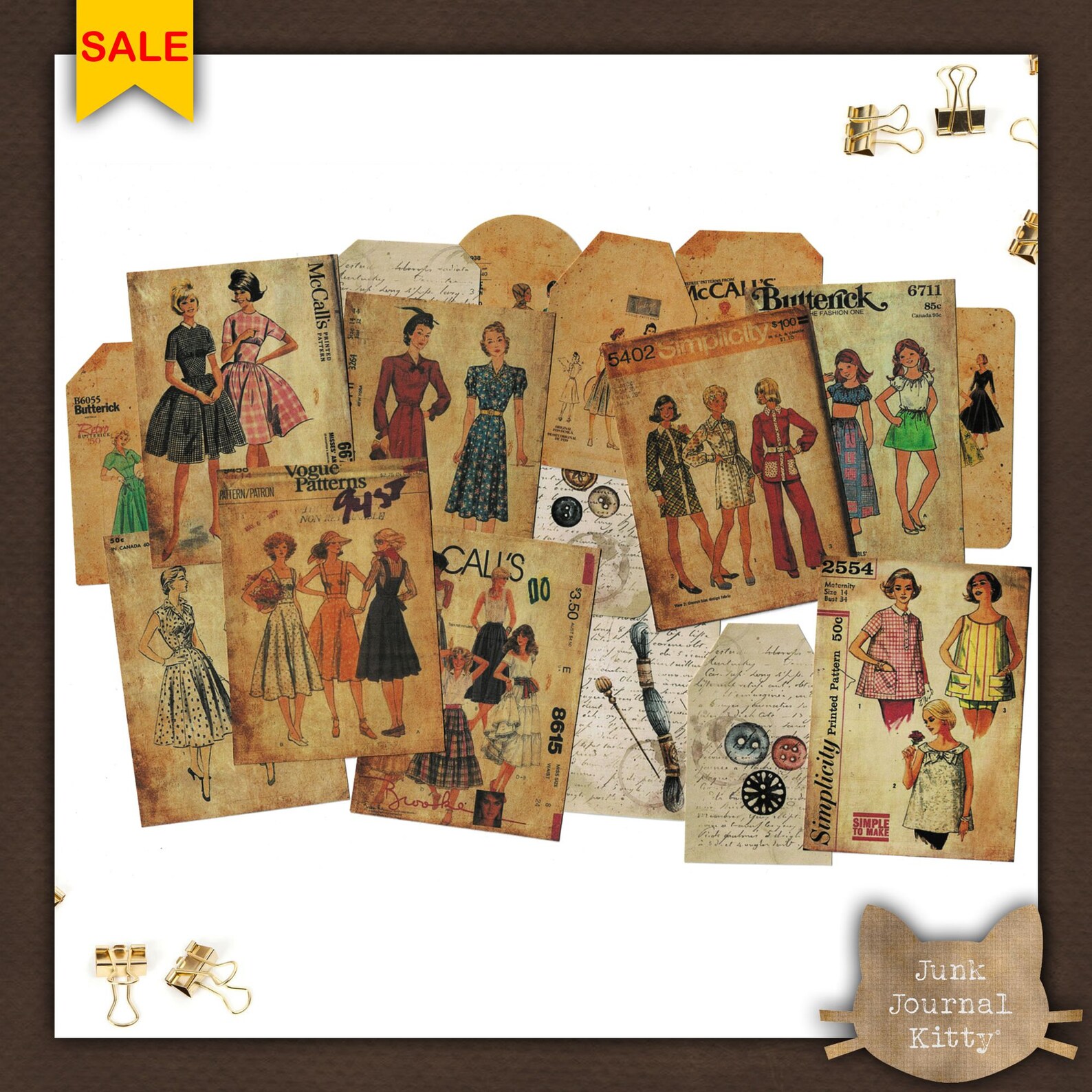 Junk Journal Ephemera Pack Printable Junk Journal Kit Fussy | Etsy