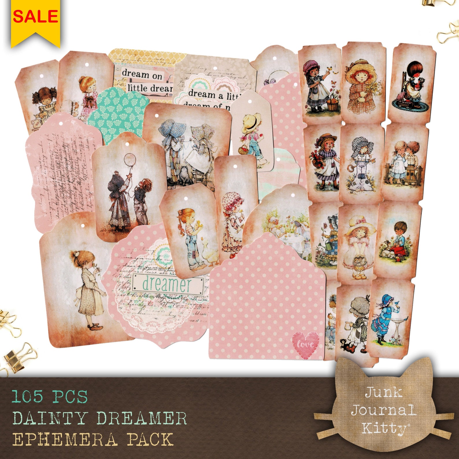 Junk Journal Ephemera Pack Printable Junk Journal Kit Fussy - Etsy