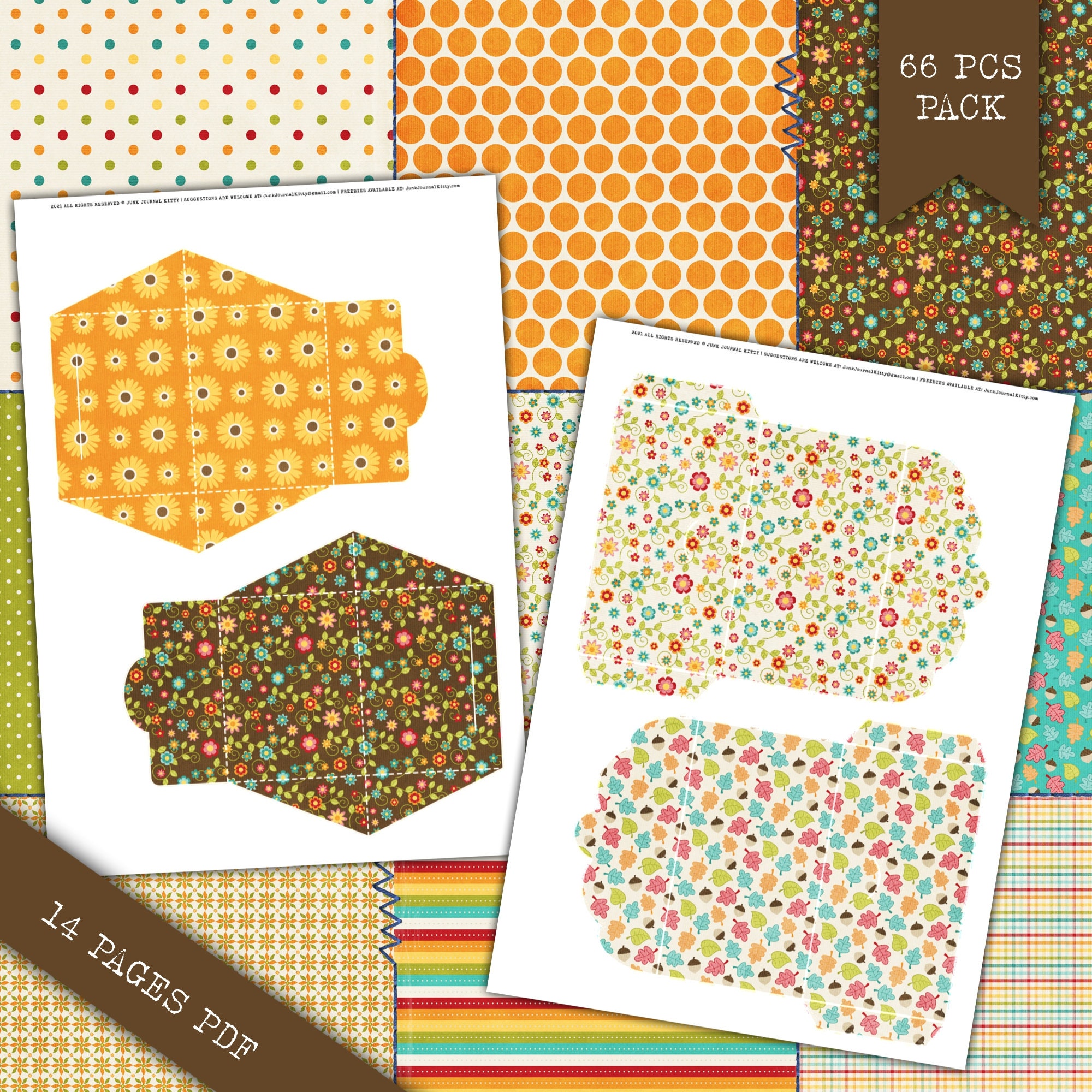 AUTUMN JUNK JOURNAL, Junk Journal, Ephemera Pack, Printable Junk ...