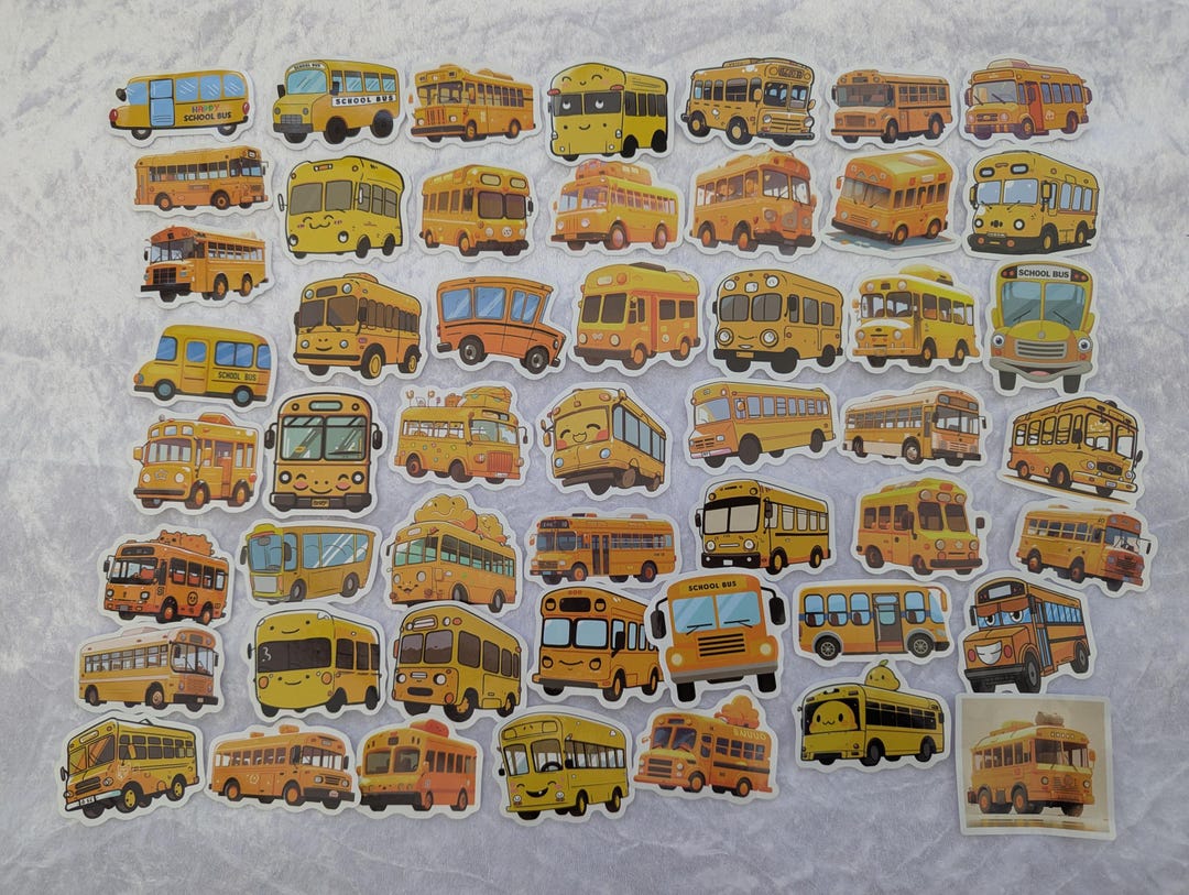 School Bus Stickers/cartoon Bus Vehicles Stickers/funny Stickers/decals ...