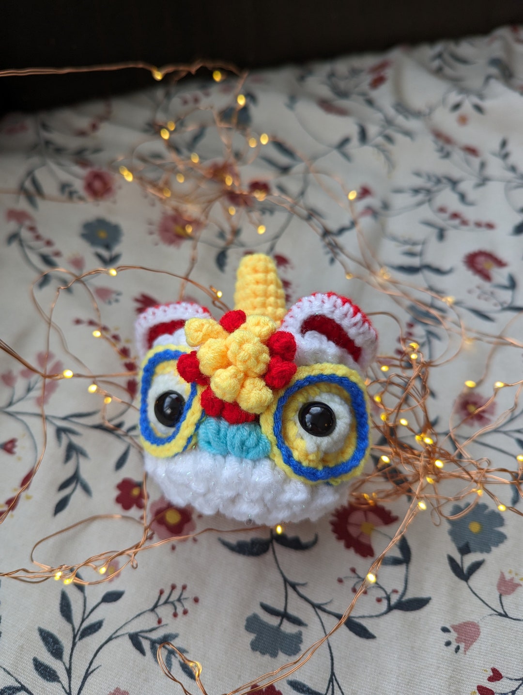 Chinese New Year Keyring,red Lion Dance Keyring,cute Keyring, Crocheted ...