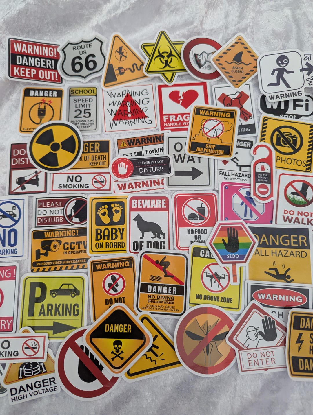 Warning Signs Stickers/cautions Stickers/cute Stickers/cute Cartoon ...
