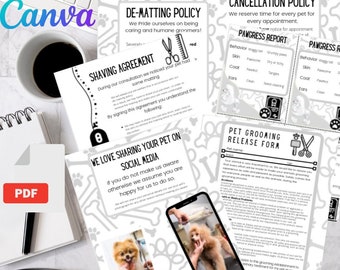 Pet Grooming Receipt - Etsy