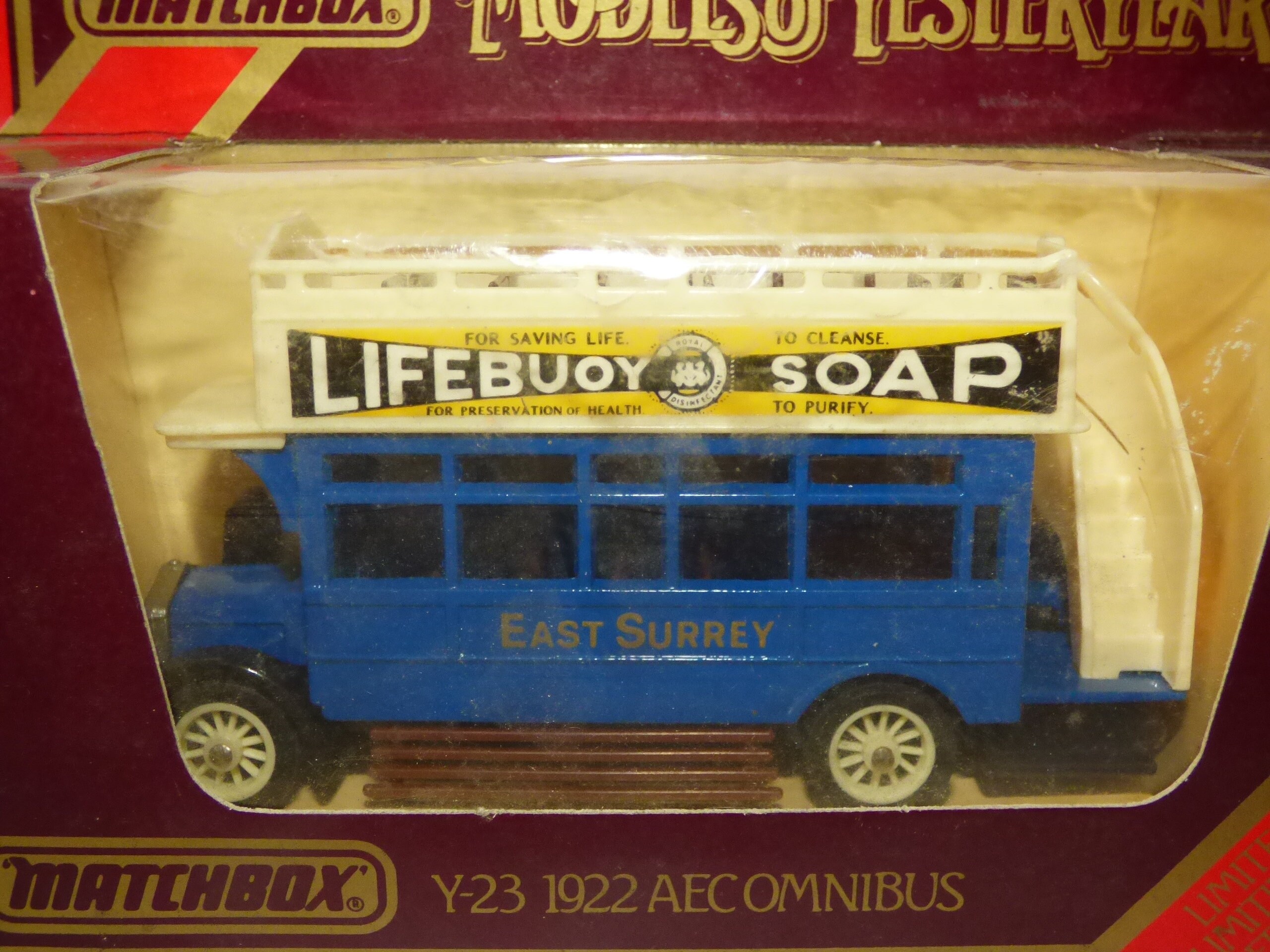 Matchbox Models of Yesteryear 1922 AEC Omnibus East Surrey Limited ...