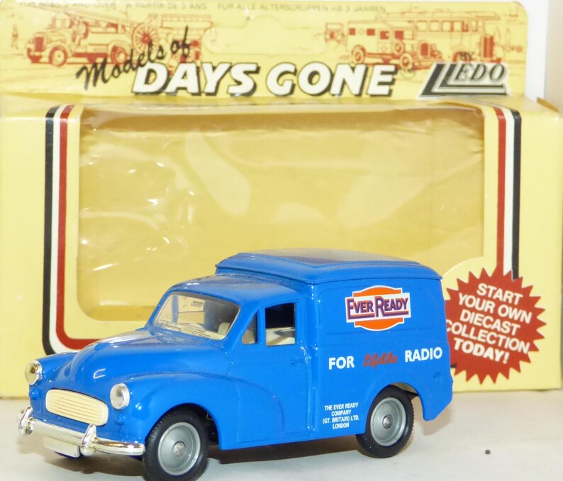 Days Gone by Lledo Morris Minor Van Ever Ready for Lifelike Radio - Etsy