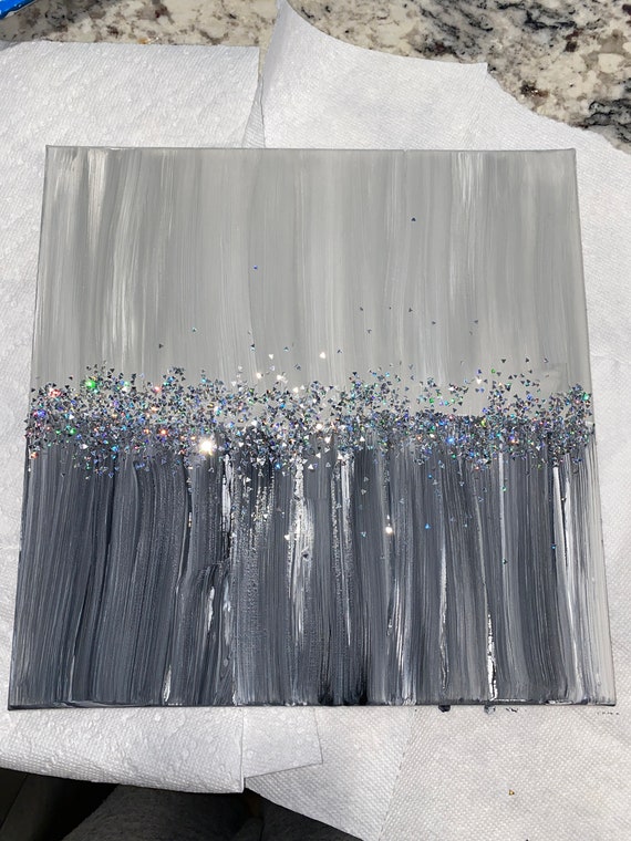 Acrylic Glitter Painting | Etsy