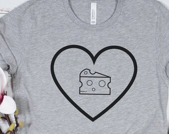 I Heart Cheese Shirt - Etsy