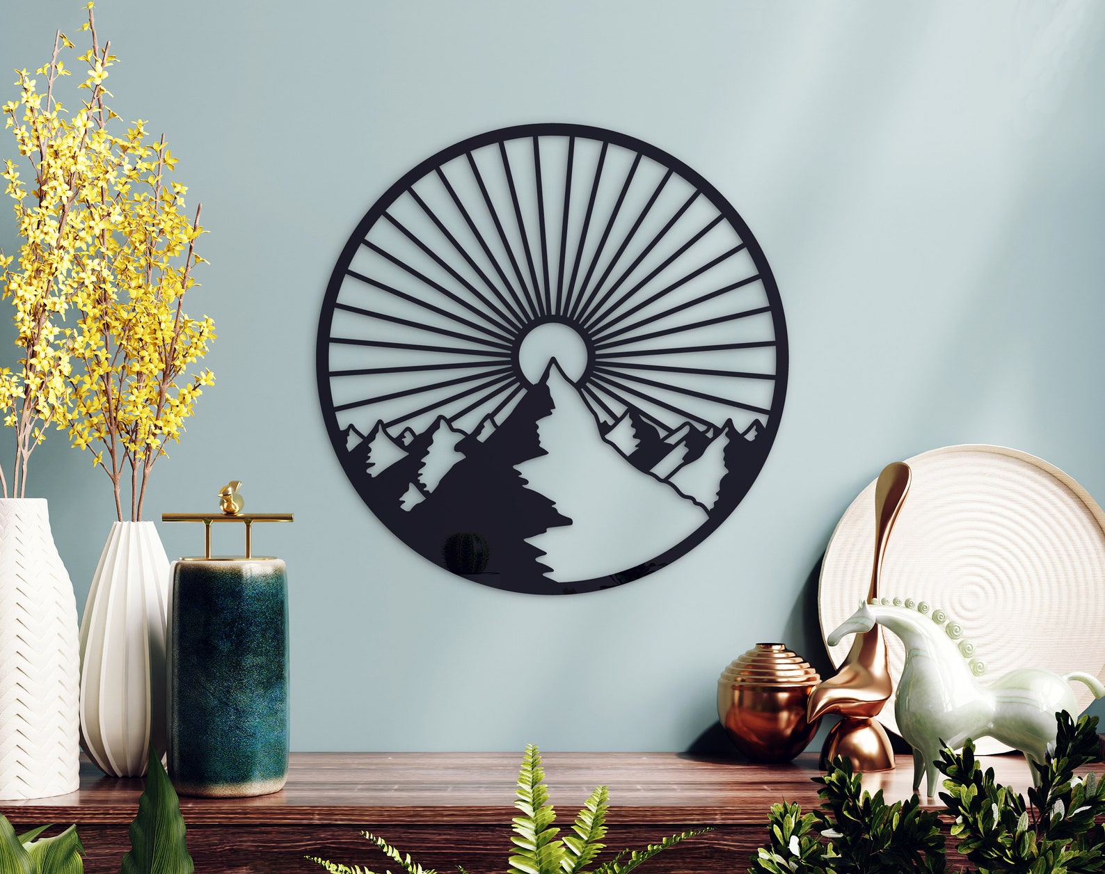 Mountain metal wall art Adventure metal wall decor Camping | Etsy