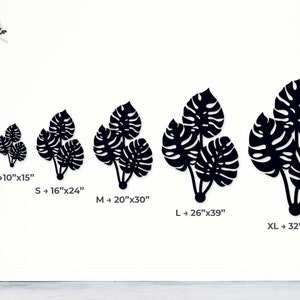 Monstera Metal Wall Art - Leaf Metal Wall Decor, Large Metal Wall Art ...