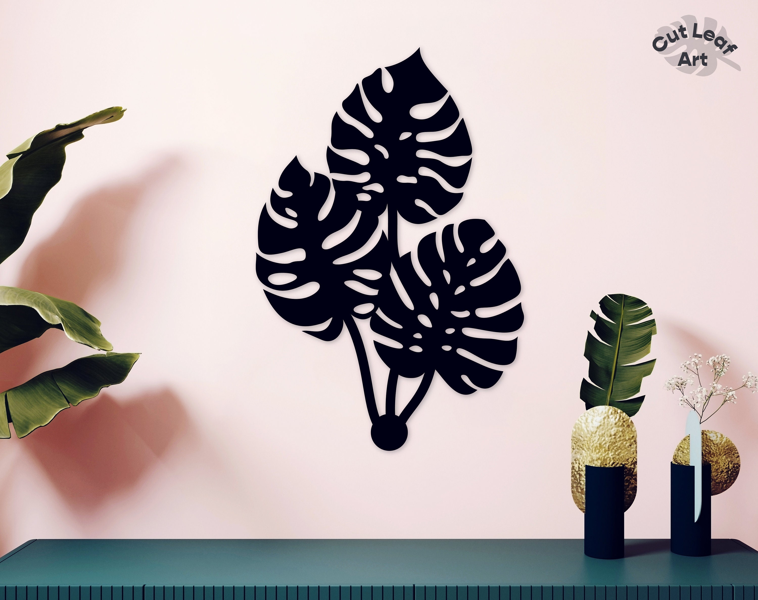 Monstera Metal Wall Art Leaf Metal Wall Decor Large Metal - Etsy