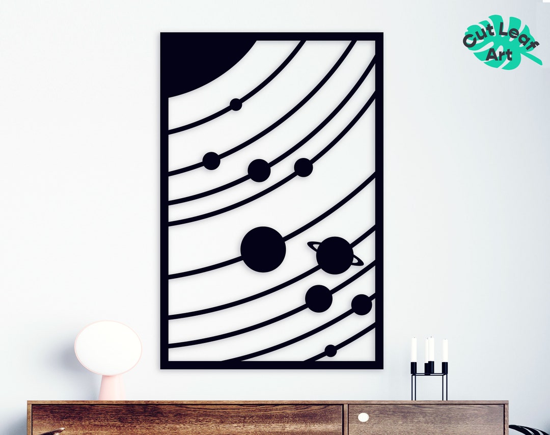 Solar System Metal Wall Art, Space Metal Wall Decor, Home Decor, Galaxy ...
