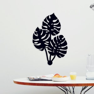 Monstera Metal Wall Art - Leaf Metal Wall Decor, Large Metal Wall Art ...