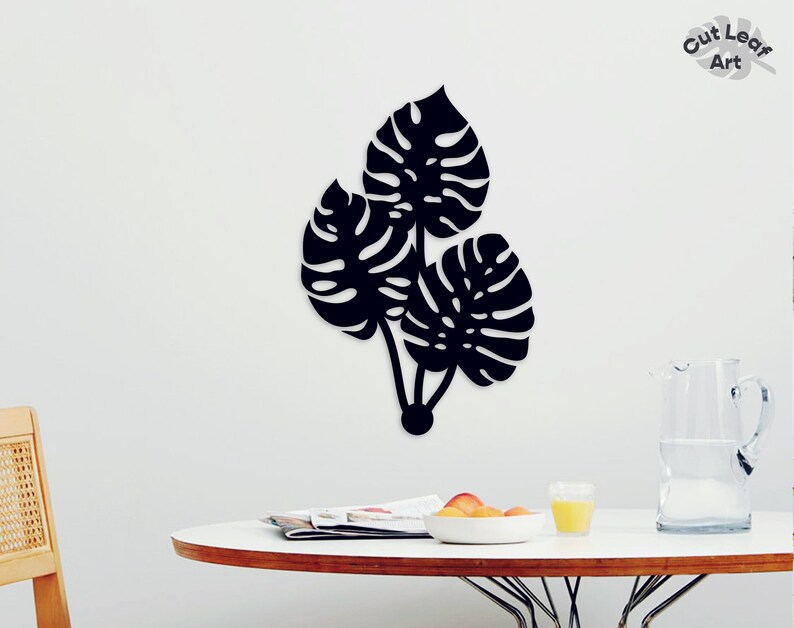 Monstera Metal Wall Art Leaf Metal Wall Decor Large Metal - Etsy