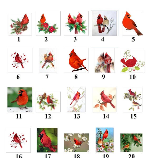 Cardinal Bird - Etsy