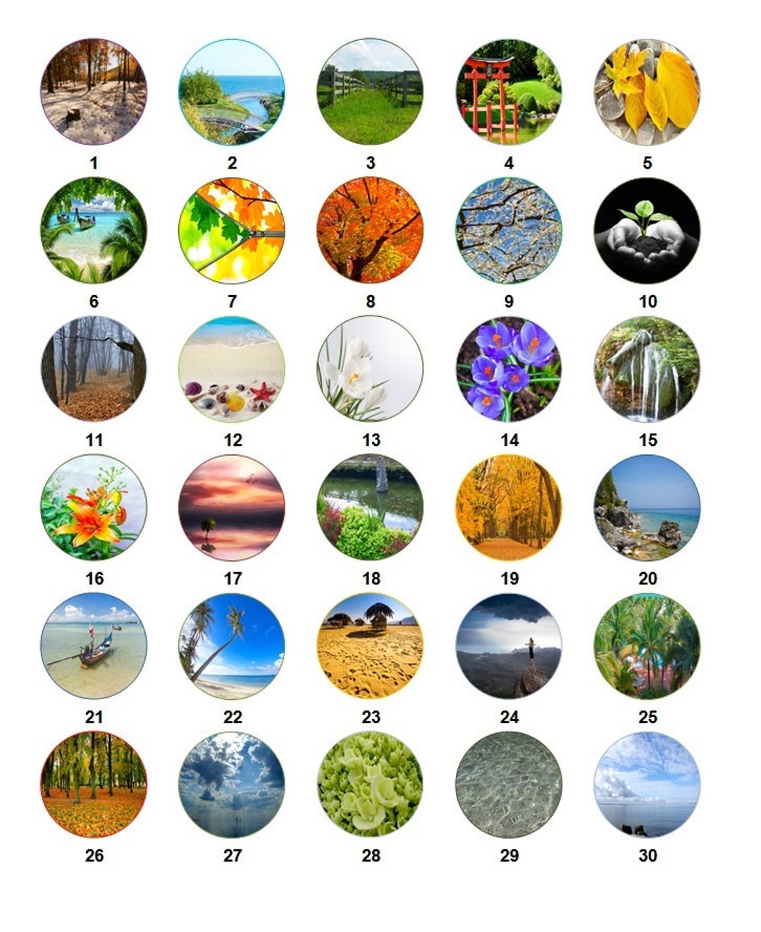 80 Small Personalized Return Address Labels Nature Sceneries (re 98) - Etsy