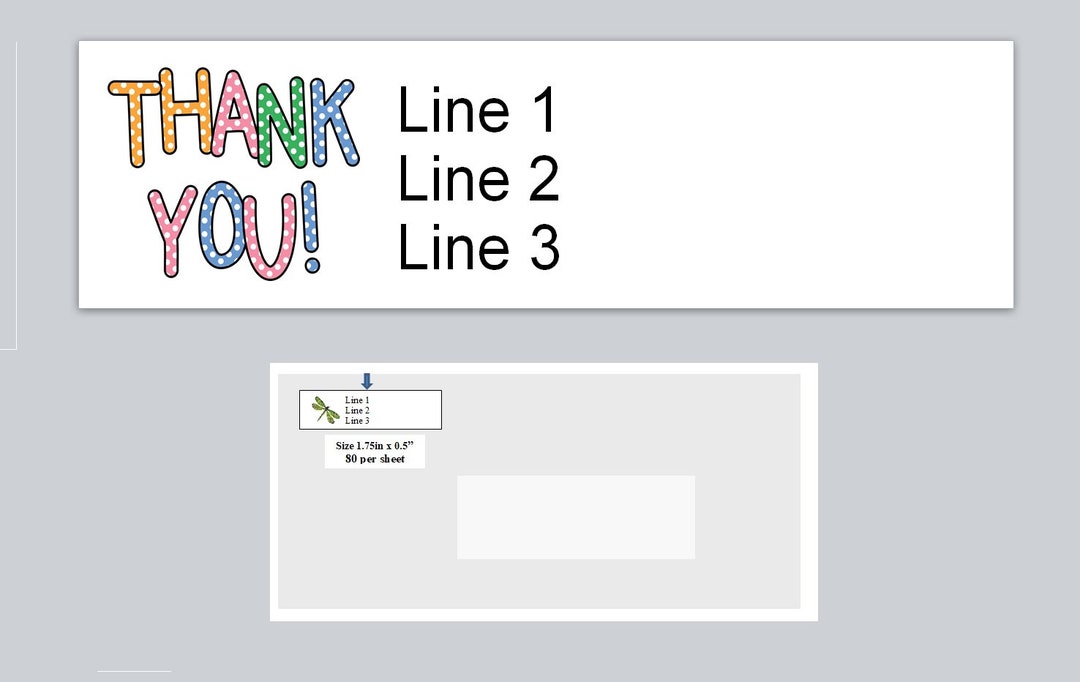 80 Small Personalized Return Address Labels Thank You (re 9) - Etsy
