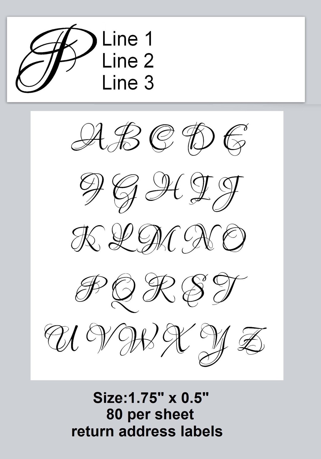 80 Small Personalized Return Address Labels Monogram Letters (re 66) - Etsy