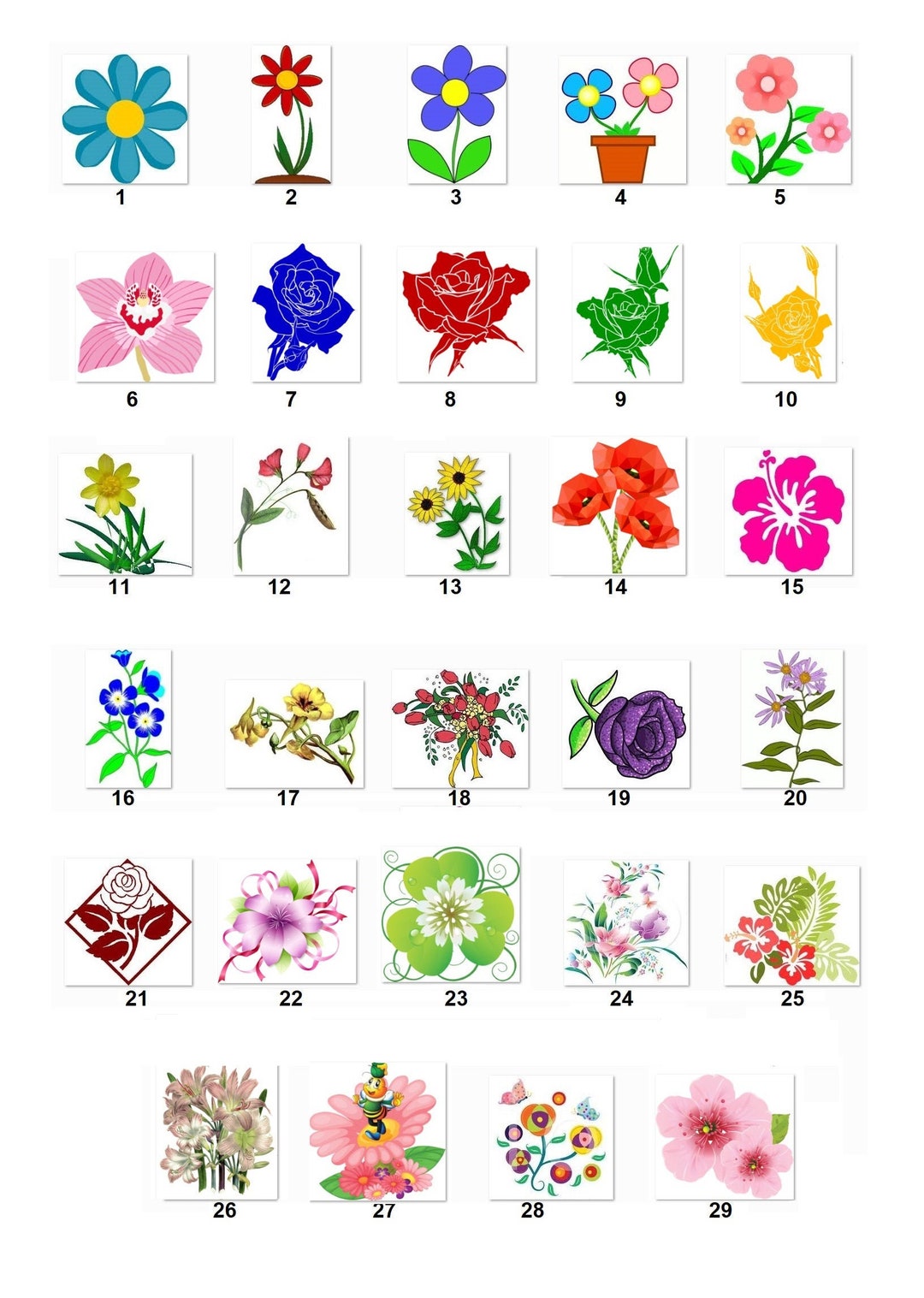 80 Small Personalized Return Address Labels Assorted Flowers (re 93) - Etsy