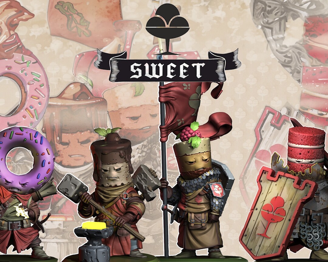 Food Fight Sweet Army Food Fight MINIATURE - Etsy