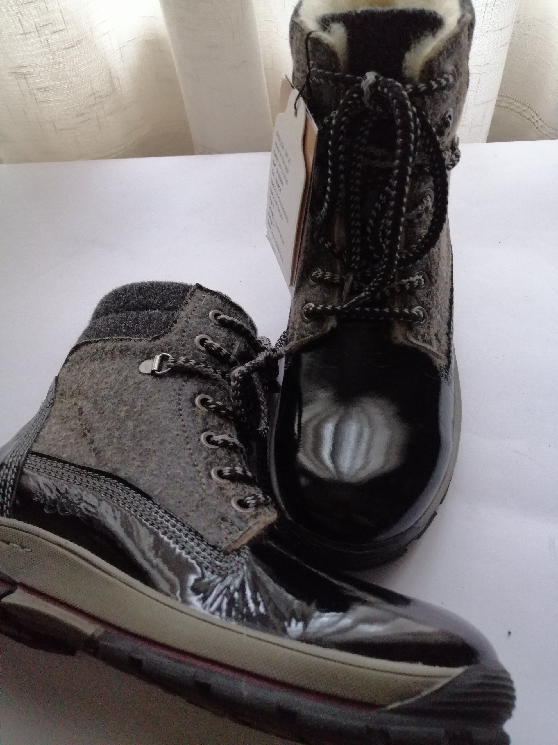 Bos Boots. & Co. Boots Woman Shoes Woman Suede Gray Stuffed T 37 NEW ...