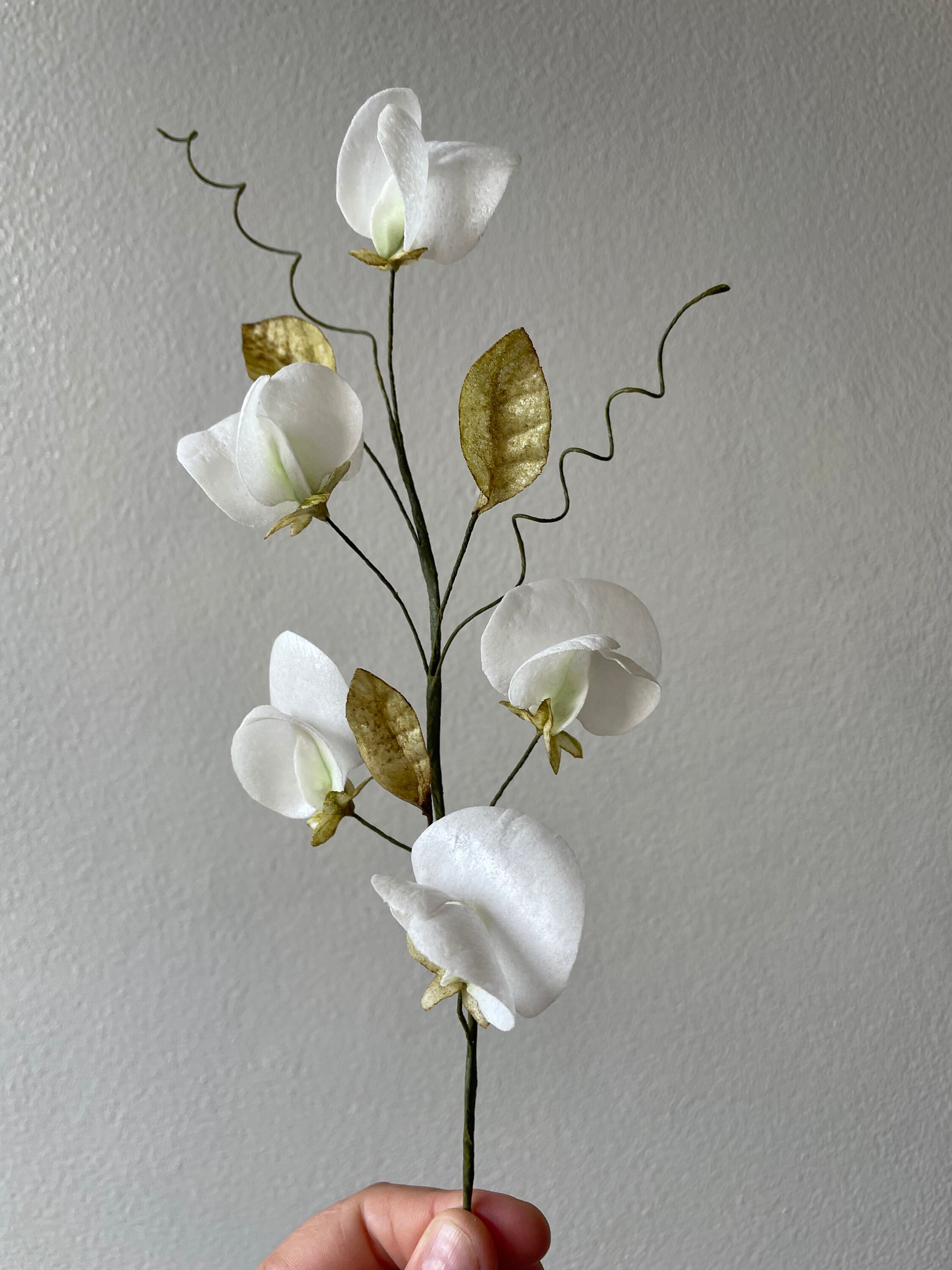 Wafer Paper Flower Branch Sweet Pea - Etsy