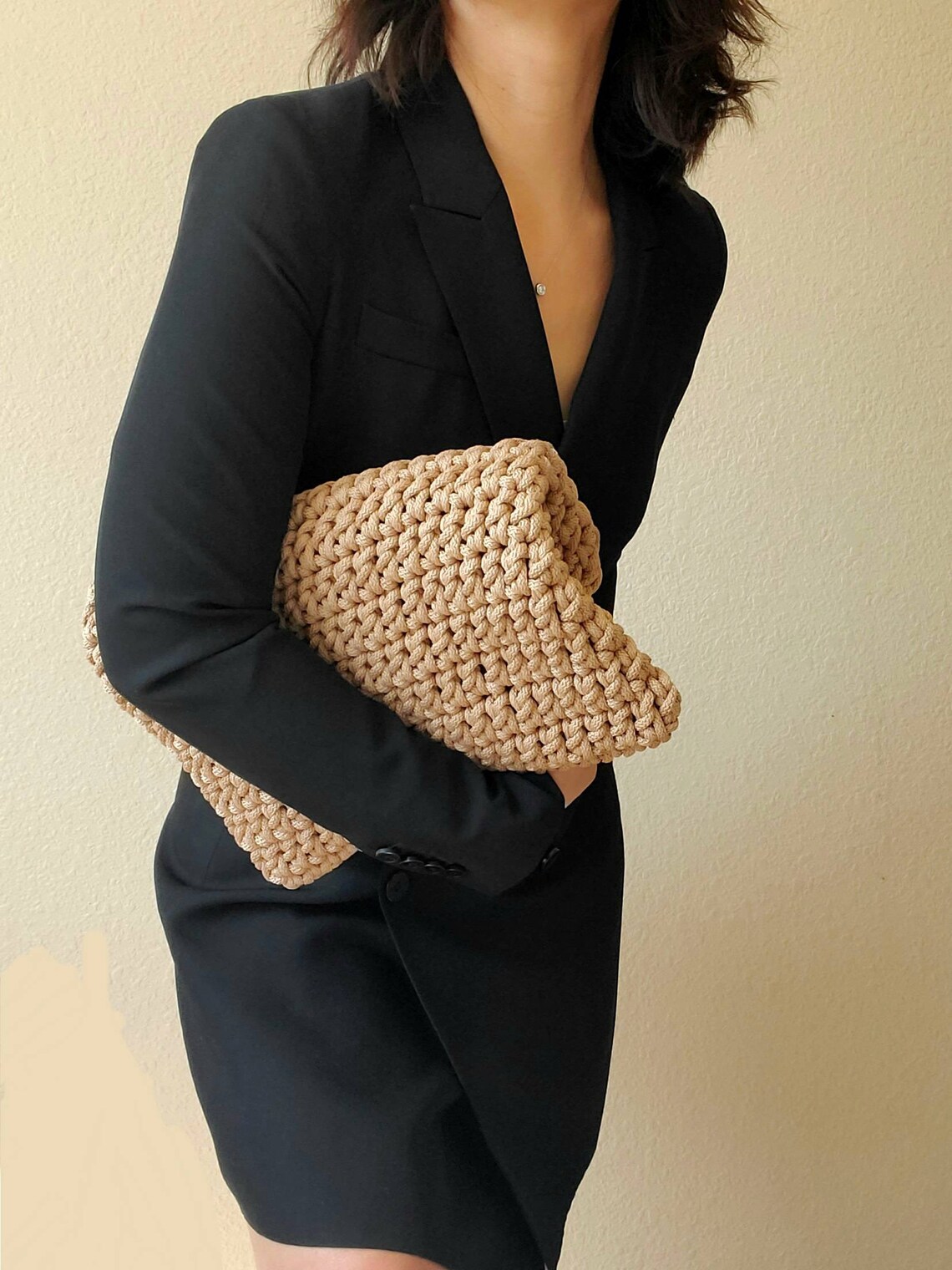Kelly Bag Light Caramel Latte Color Market Bag/tote Bag/net - Etsy