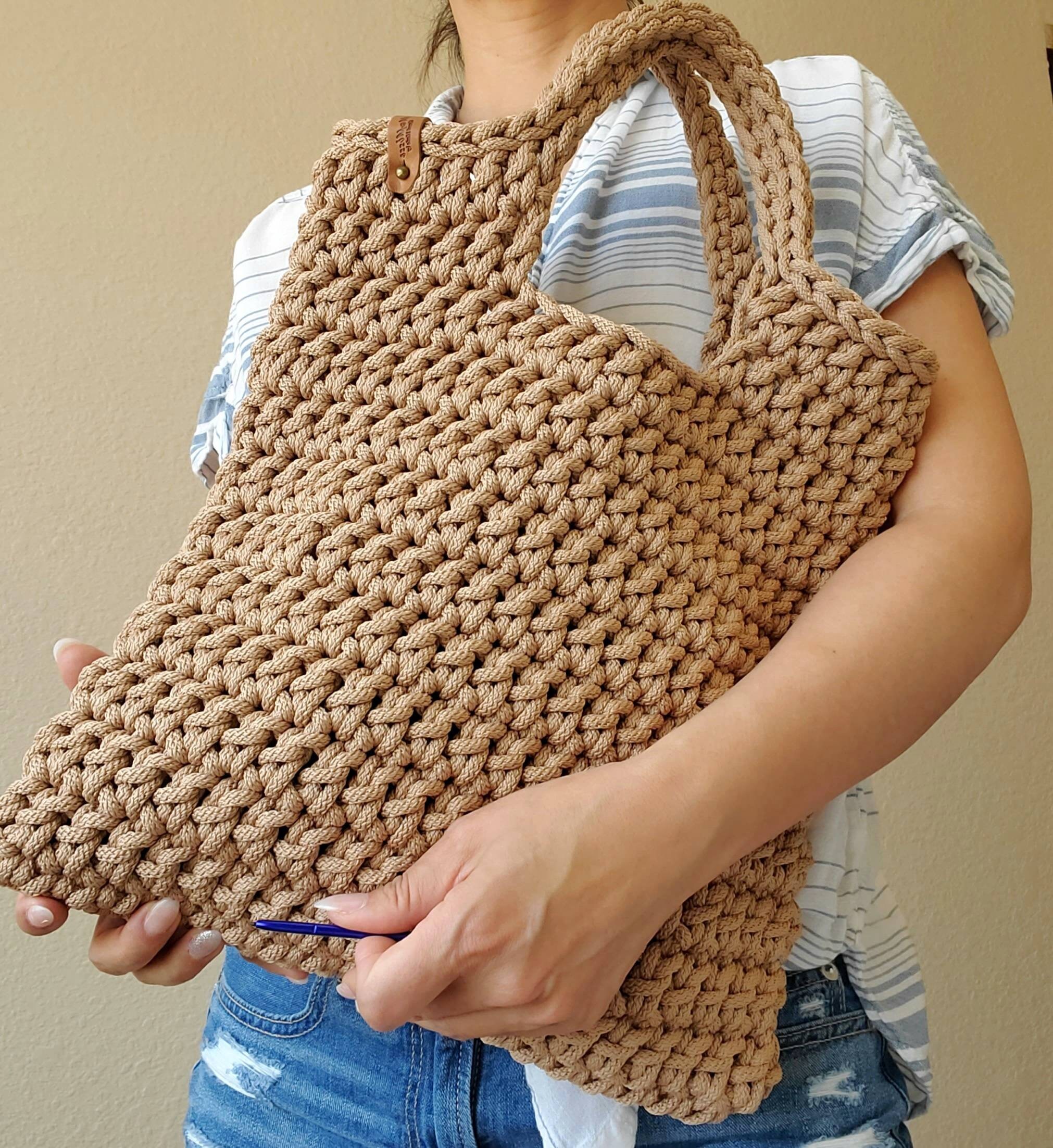 Kelly Bag Light Caramel Latte Color Market Bag/tote Bag/net Bag/ Hand ...