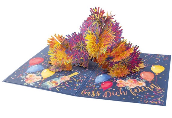 Pop up Card Fireworks for You 3D Greeting Card for Birthday - Etsy