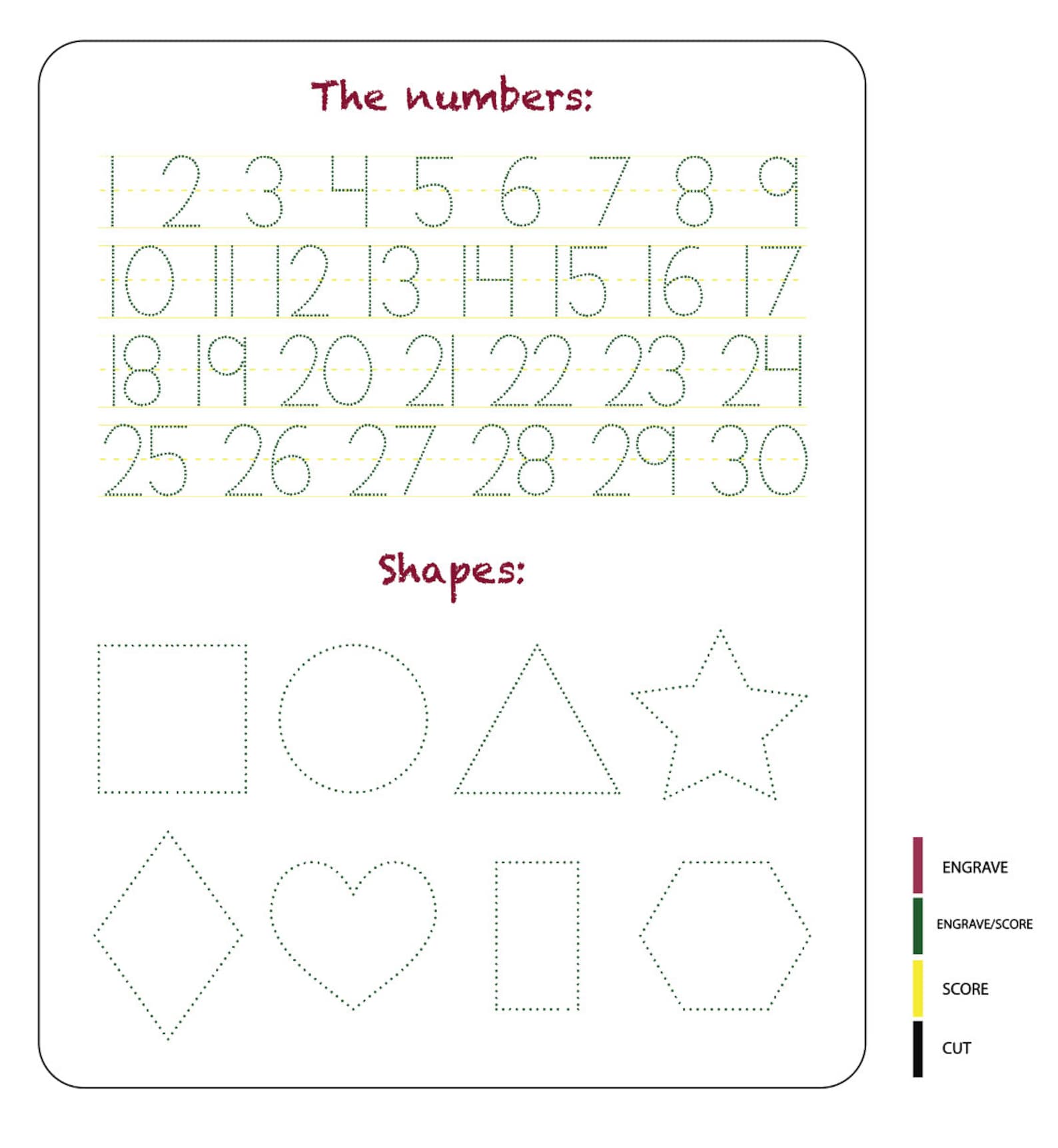 Tracing Board Bundle | SVG File | Digital Download PDF| Letter Tracing ...