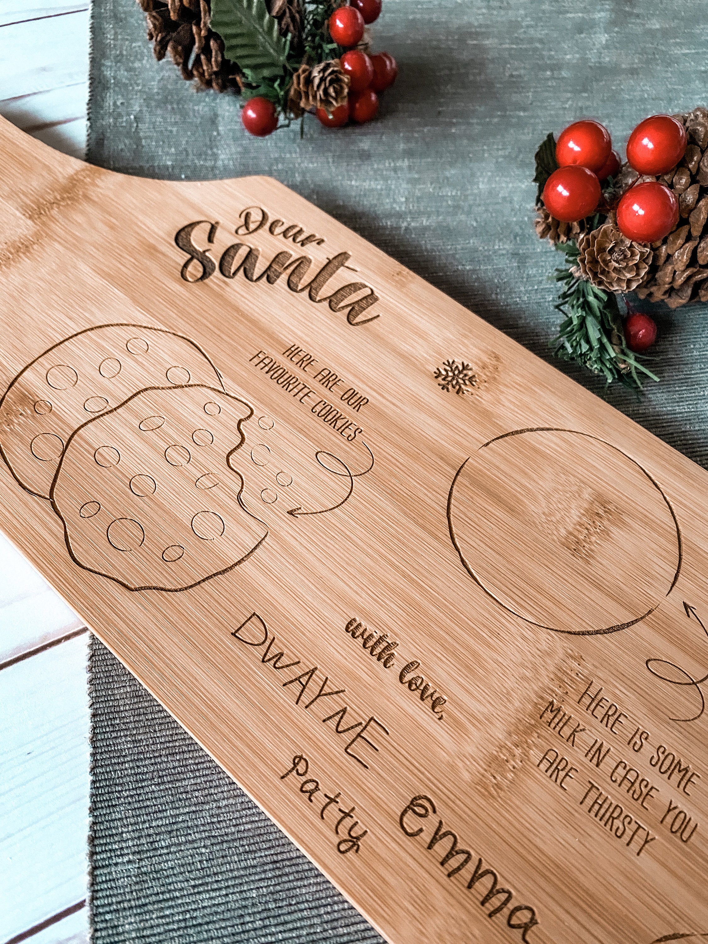 Santa's Treat Board | SVG File | Digital Download PDF| Christmas Cookie ...