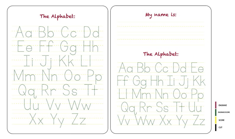 Tracing Board Bundle | SVG File | Digital Download PDF| Letter Tracing ...