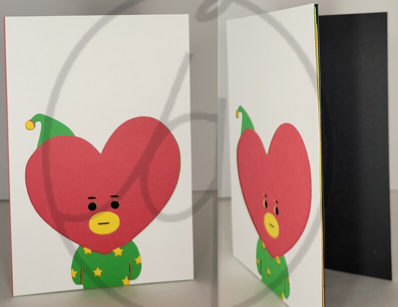 Customizable BT21 Inspired Holiday Blank Cards - Etsy